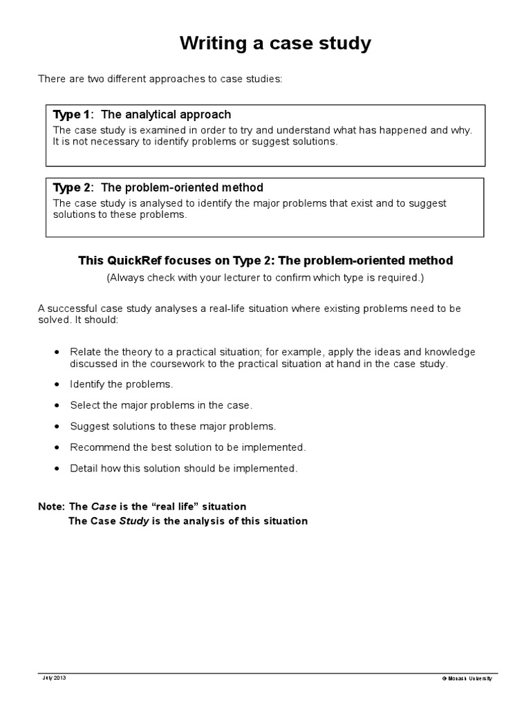 Writing Case Study | PDF | Case Study | Justification