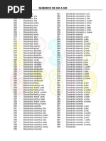 Números en Letras Del 1 Al 500 | PDF