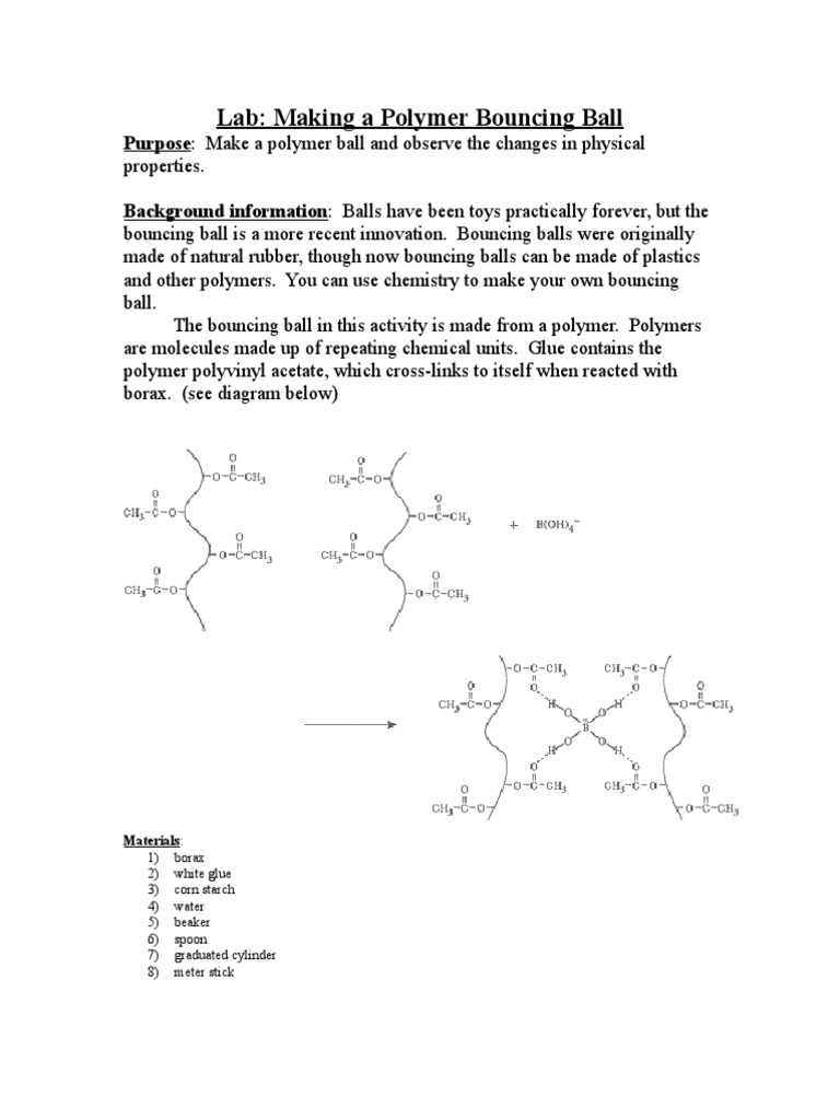 Lab: Making A Polymer Bouncing Ball | PDF