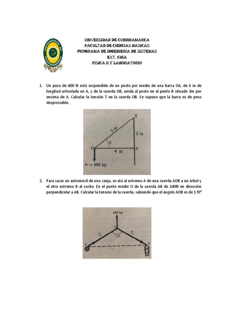 Taller de Equilibrio de Los Cuerpos 1ra Cond de Equi | PDF | Naturaleza | Science