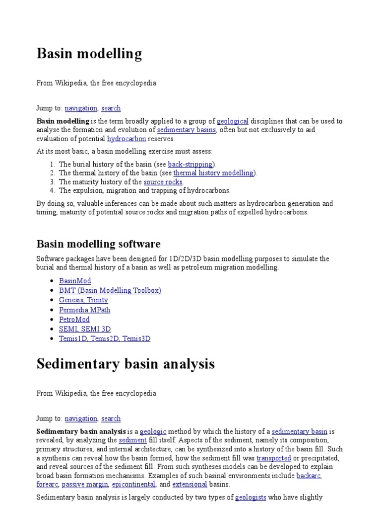 Basin Modelling | PDF | Geology | Sedimentology