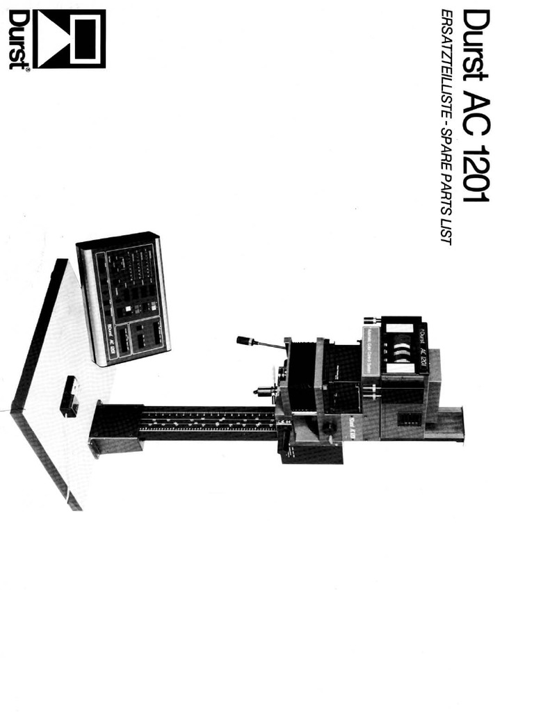 Durst AC 1201 Spare Parts Manual | PDF