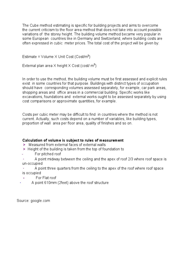 Calculation of Volume Is Subject To Rules of Measurement | PDF ...