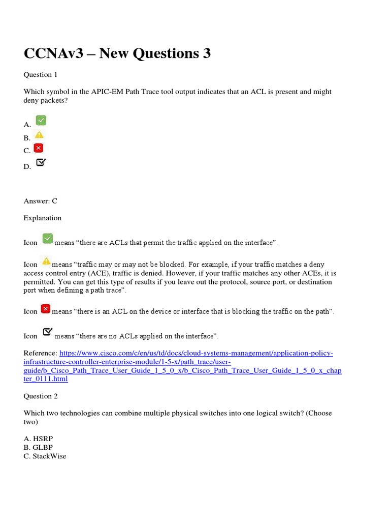 CCNA Questions July 2019 | PDF | Domain Name System | Routing