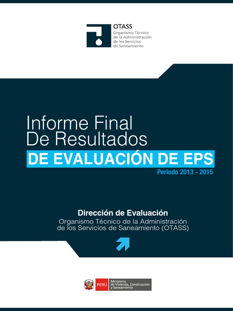Informe Ejecutivo Resultados Evaluación EPS 2013-2015 | PDF | Agua ...