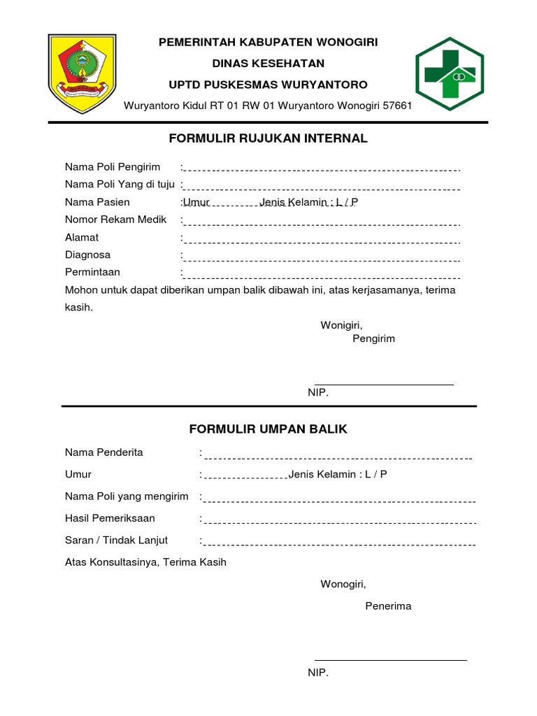 Blanko Surat Rujukan Internal | PDF | Pengembangan Diri