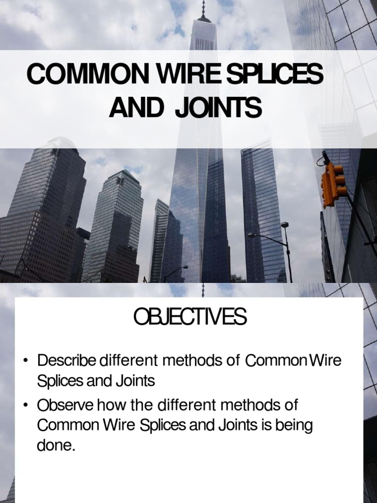 Common Wire Splices and Joints | PDF | Wire | Electrical Wiring