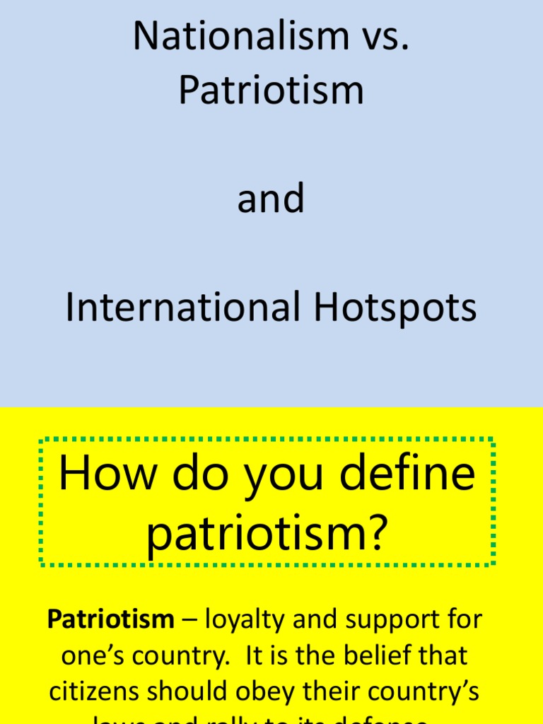 Nationalism vs. Patriotism and International Hotspots | PDF | Chechnya ...