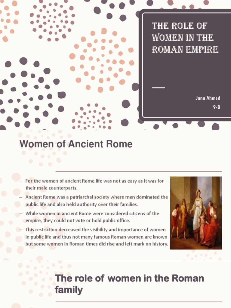 Women's Roles in the Roman Empire | PDF | Roman Empire | Ancient Rome