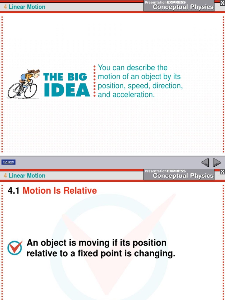 You Can Describe The Motion of An Object by Its Position, Speed ...
