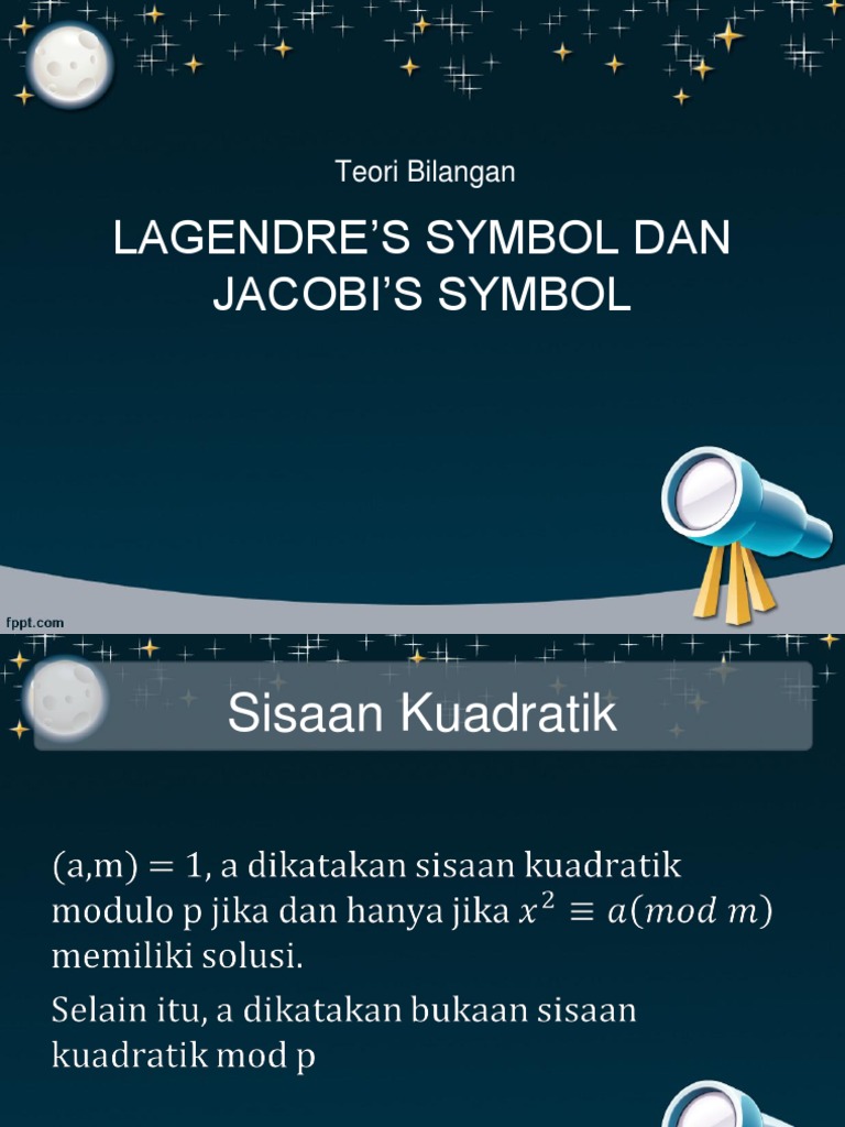 Simbol Legendre dan Jacobi | PDF