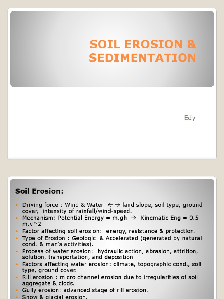 Soil Erosion | PDF | Erosion | Sediment