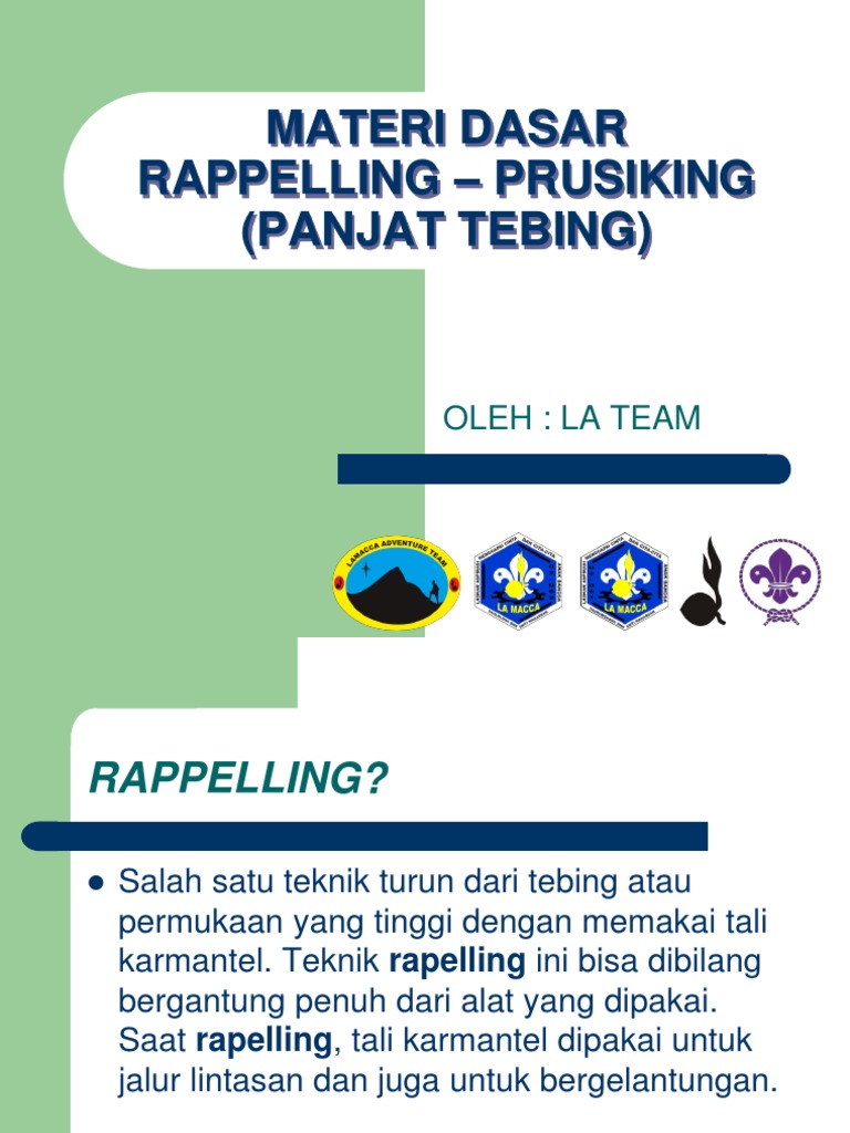 Teknik Rappelling dan Prusiking Dasar | PDF