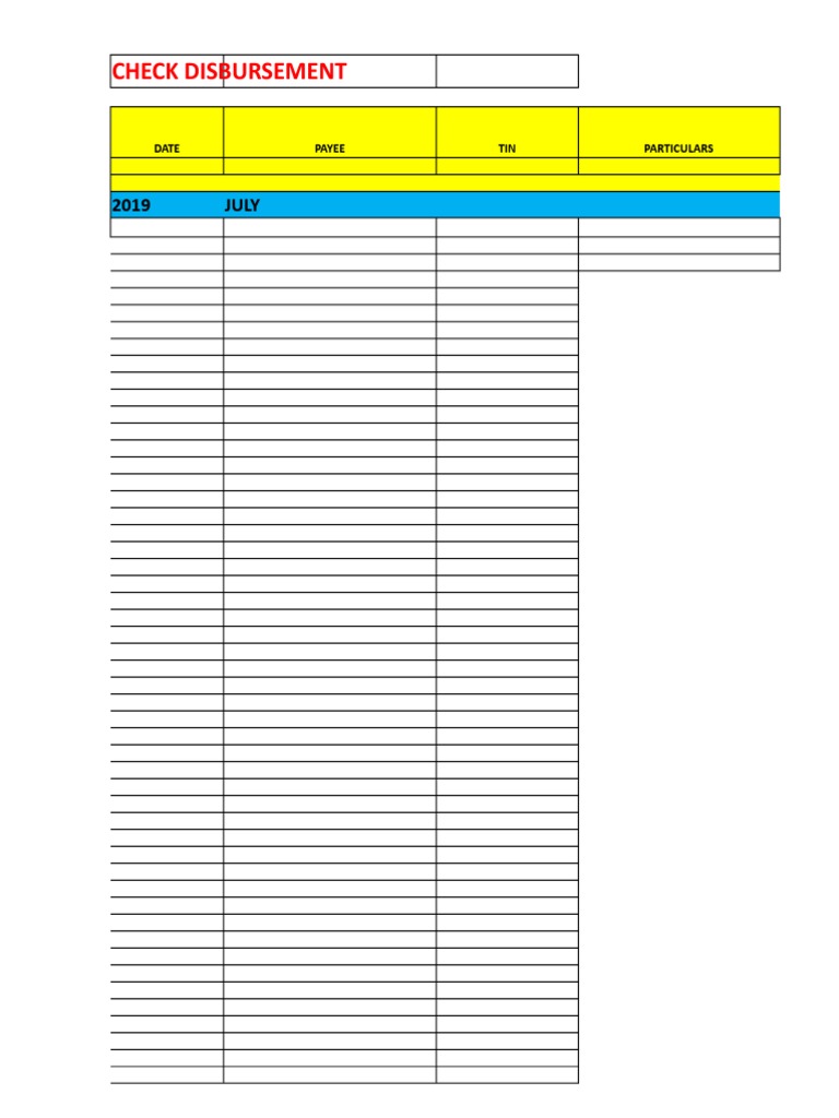 Check Disbursement: 2019 July | PDF