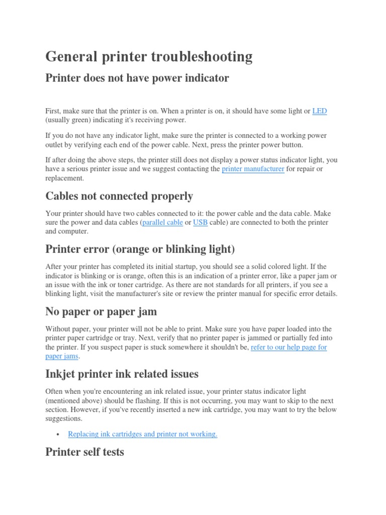 General Printer Troubleshooting | PDF | Printer (Computing) | Microsoft Windows