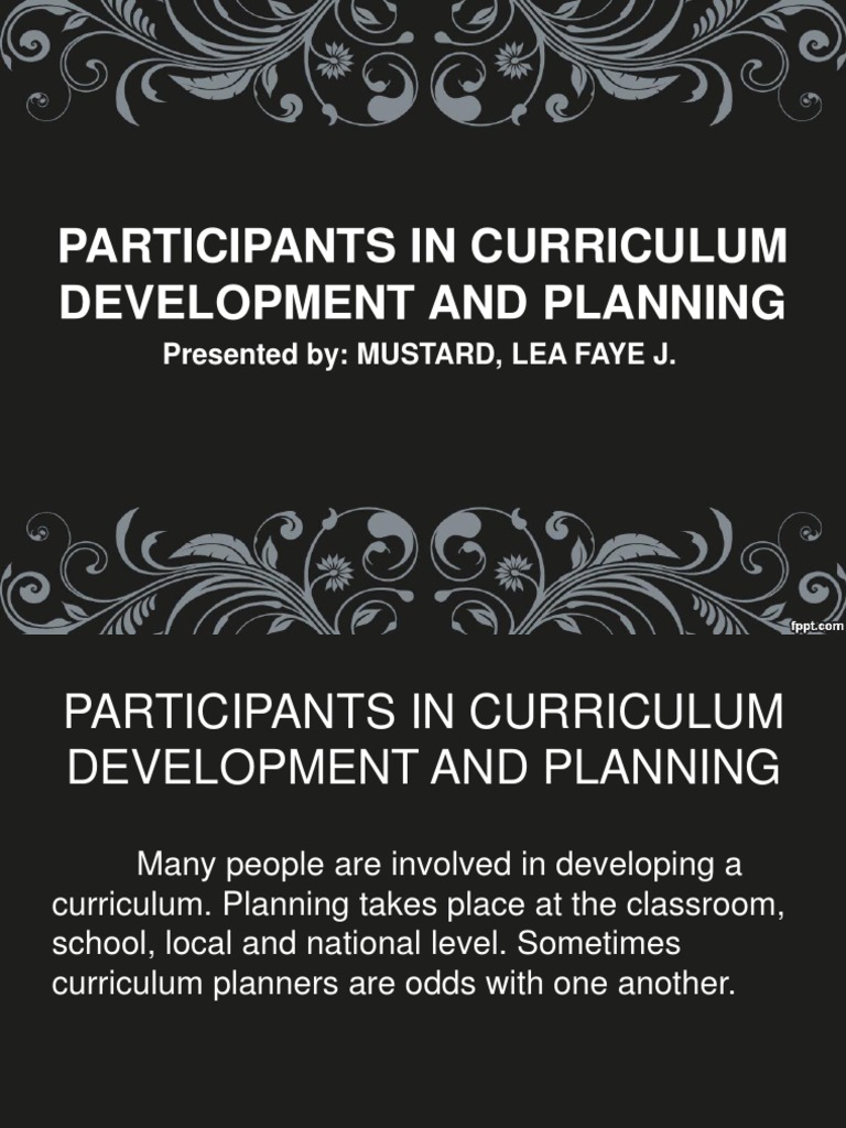 Curriculum Development Participants | PDF | Curriculum | Teachers