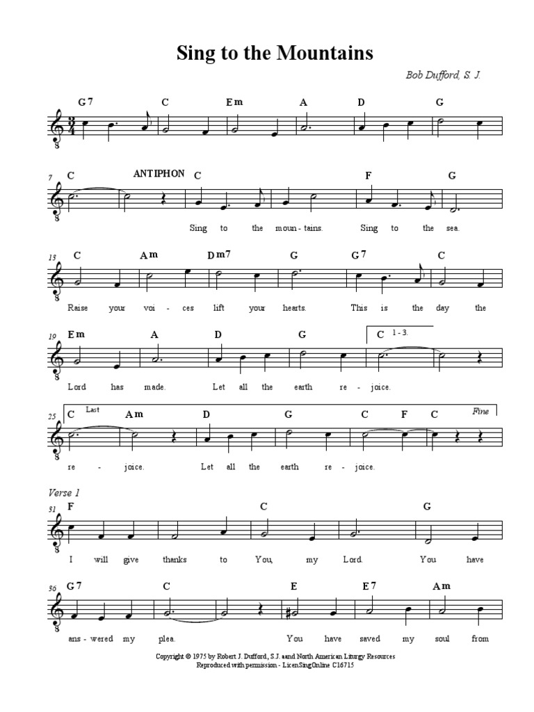 Sing To The Mountains | PDF