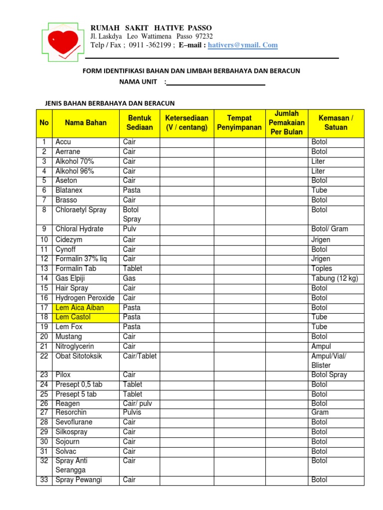 Form Identifikasi b3 | PDF