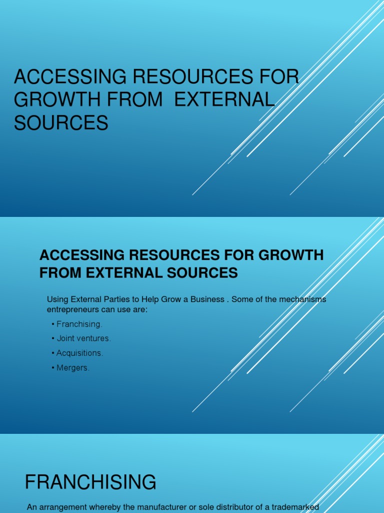 Growth Strategies for Entrepreneurs | PDF | Franchising | Mergers And ...