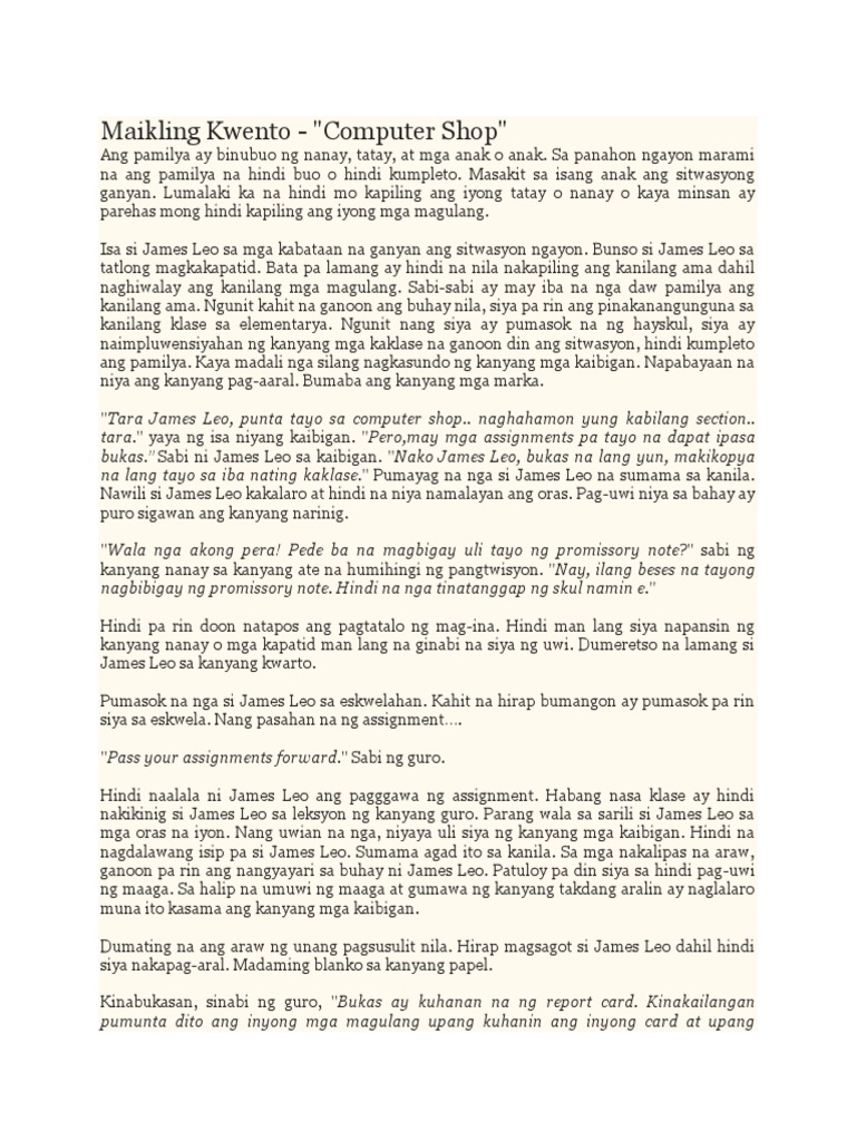 Maikling Kwento | PDF