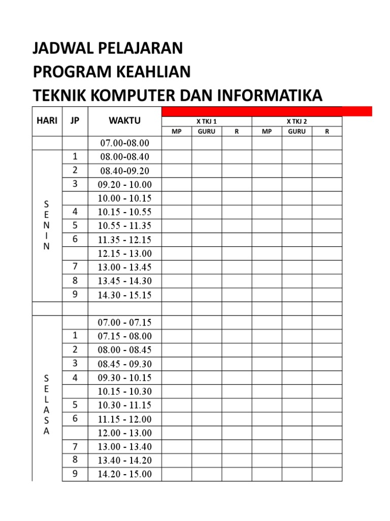 Kerangka Jadwal Program Keahlian | PDF | Science & Mathematics