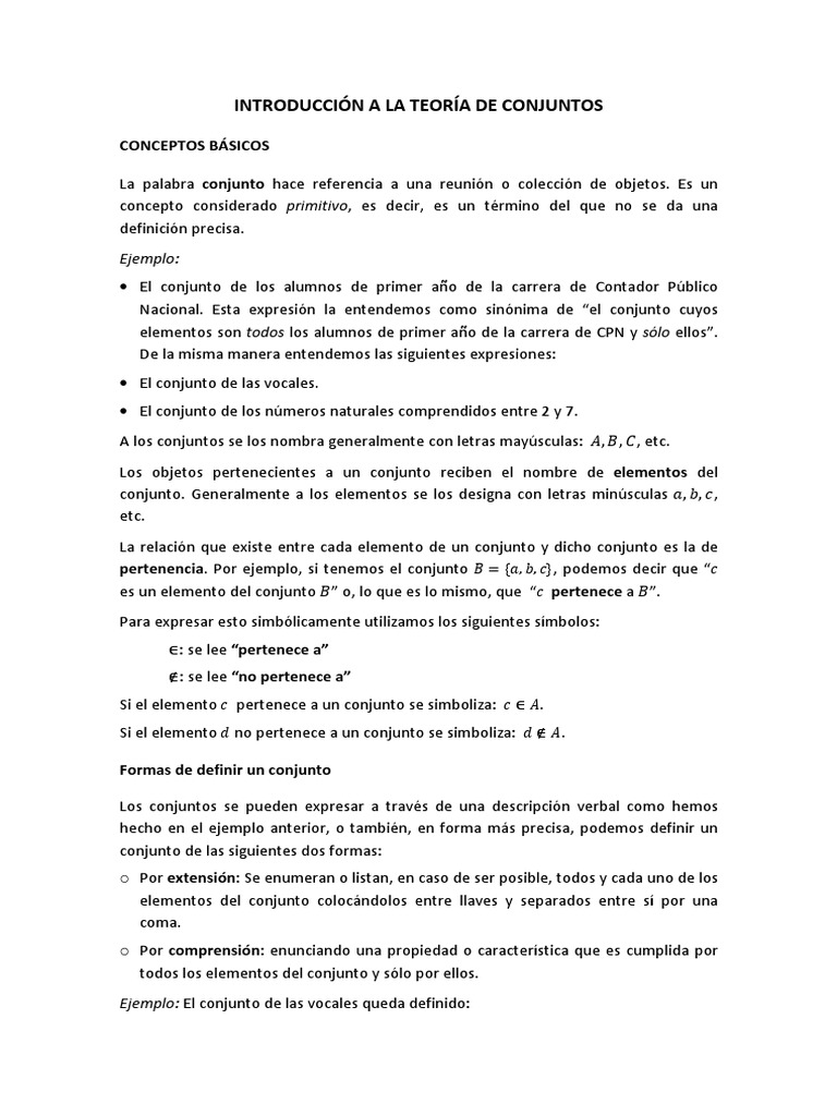 Conjuntos. ALGEBRA LINEAL | PDF | Intervalo (Matemáticas) | Conjunto ...