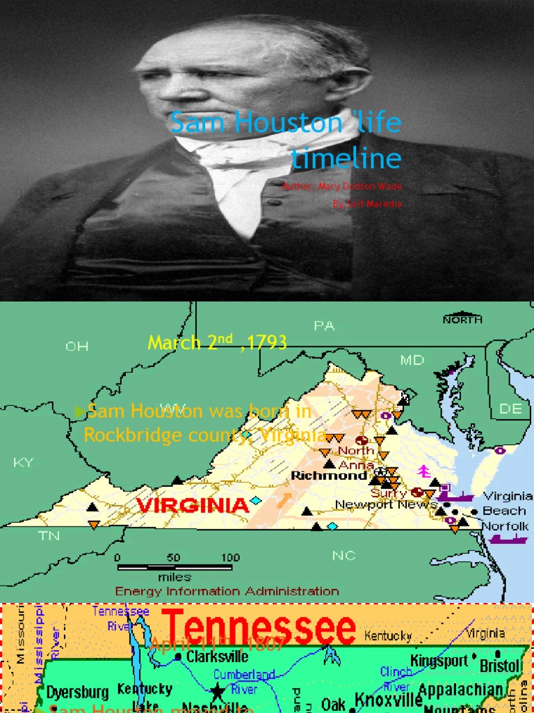 Sam Houston 'Life Timeline: Author Mary Dodson Wade by Saif Maredia | PDF