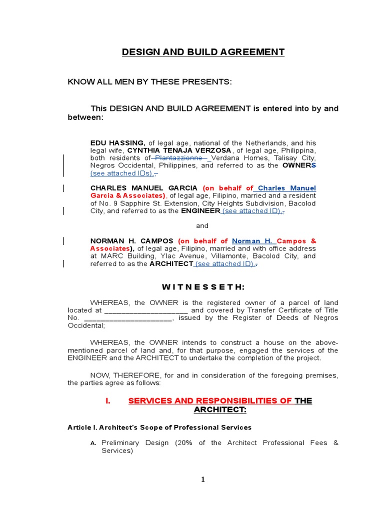 Enrique Tenaja Contract Overview | PDF | Bathroom | Architect