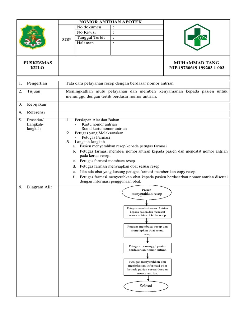 Pelayanan Resep Dengan Nomor Antrian | PDF