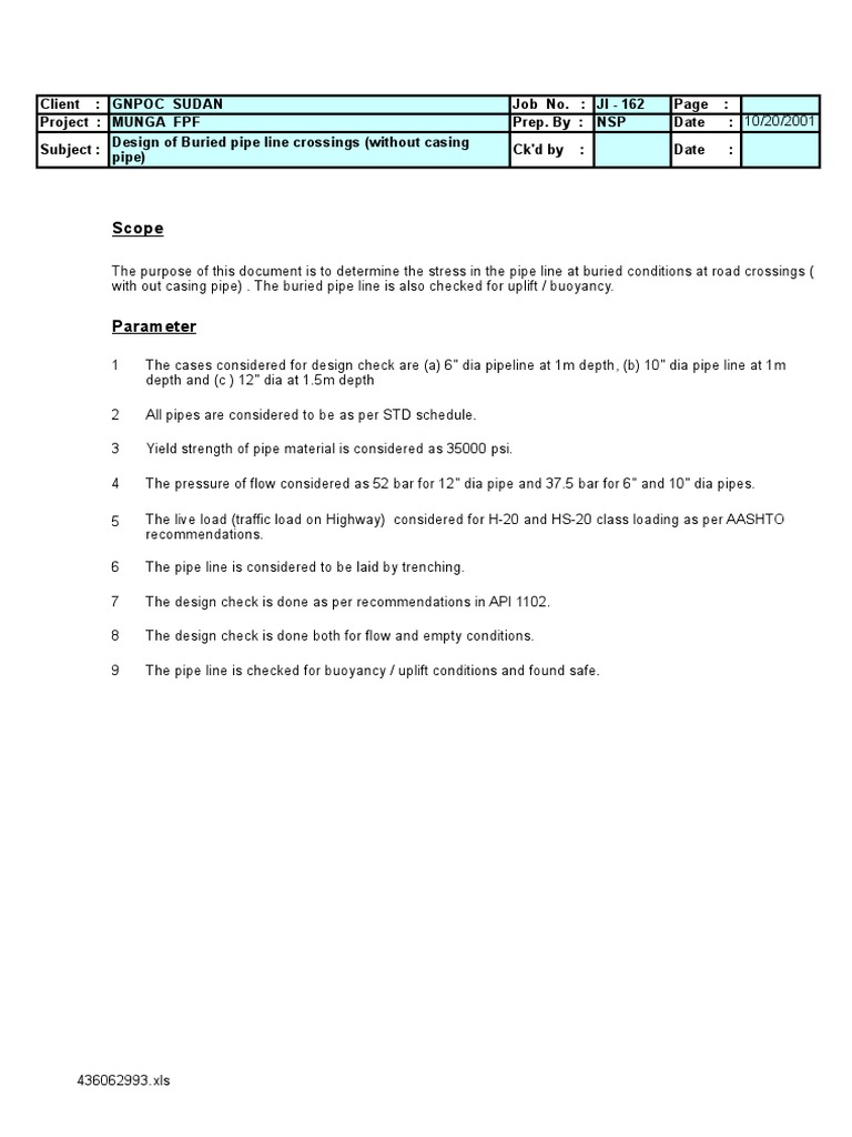 Buried Pipe Design | PDF | Pipe (Fluid Conveyance) | Pascal (Unit)