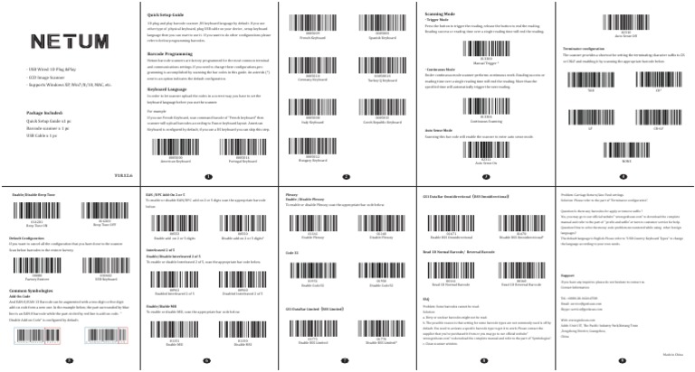 Setup | PDF | Barcode | Image Scanner