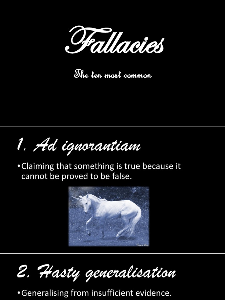 Fallacies: The Ten Most Common | PDF