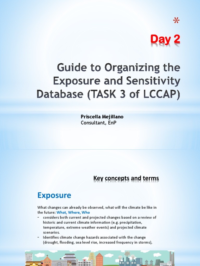 Step 3A - Task 3 Organizing The Exposure Database | Download Free PDF ...