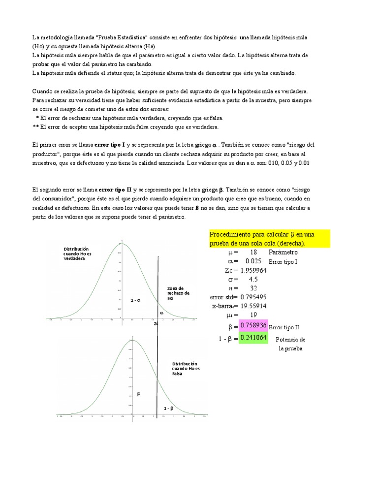 ERROR TIPO I y II | PDF | Prueba de hipótesis estadísticas | Errores ...