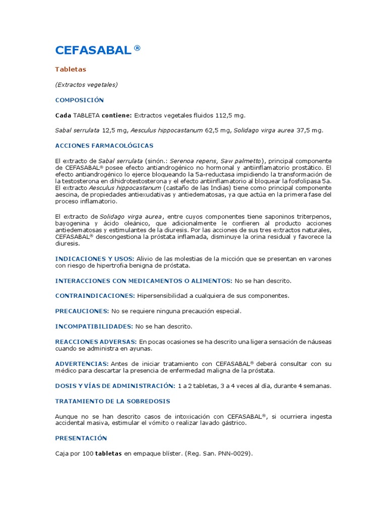 CEFASABAL.docx | Medicamentos con receta | Medicina | Prueba gratuita ...