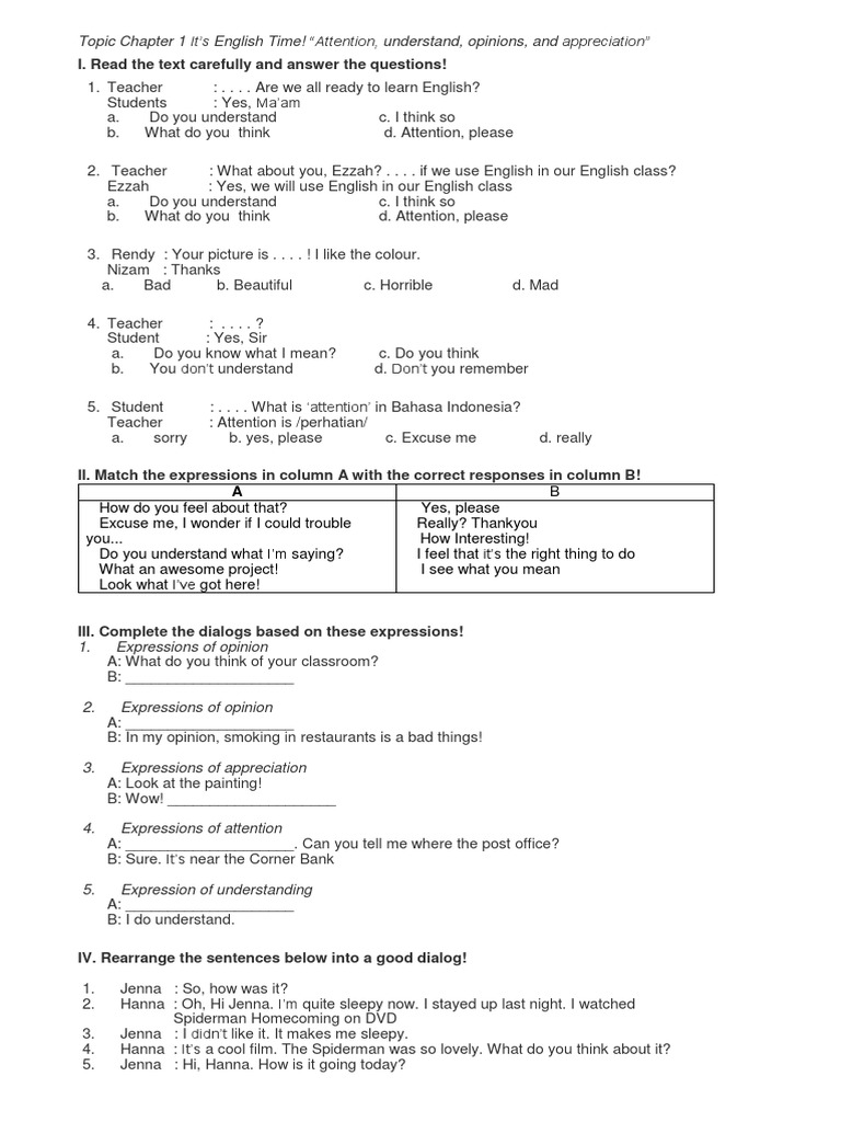 I. Read The Text Carefully and Answer The Questions! | PDF