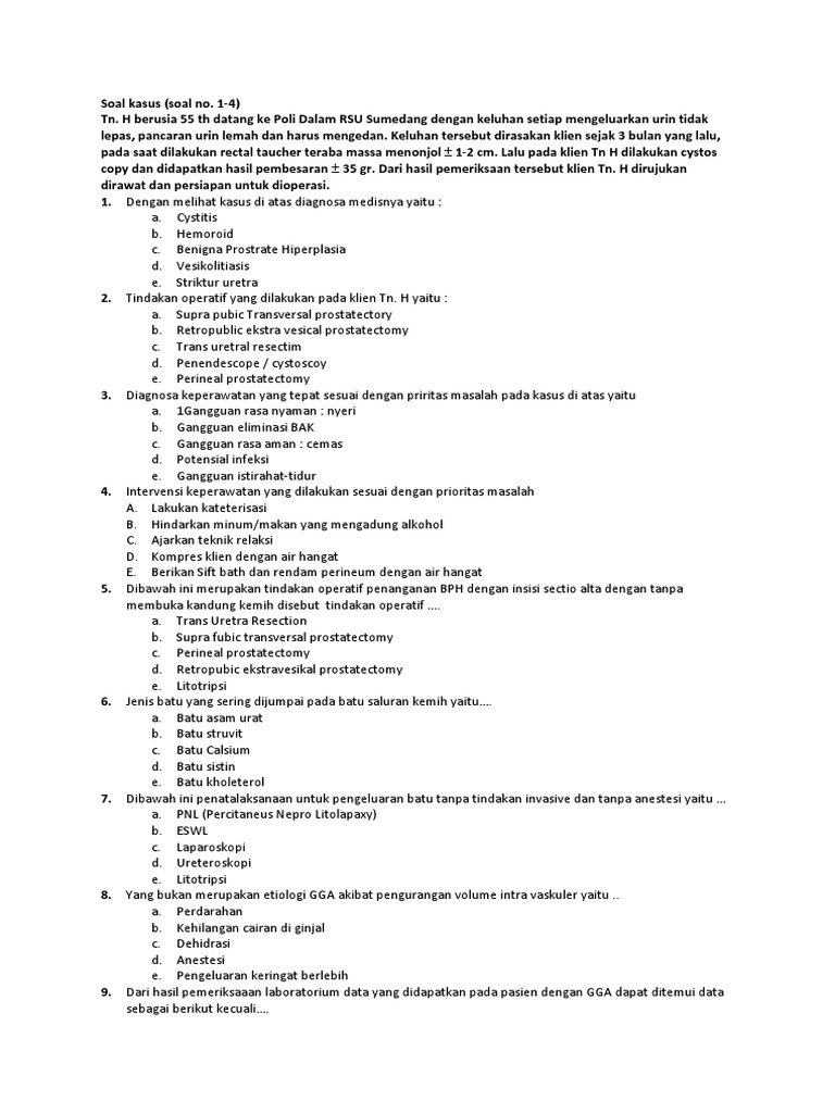 Diagnosis dan Penanganan BPH dan Vesikolithiasis | PDF