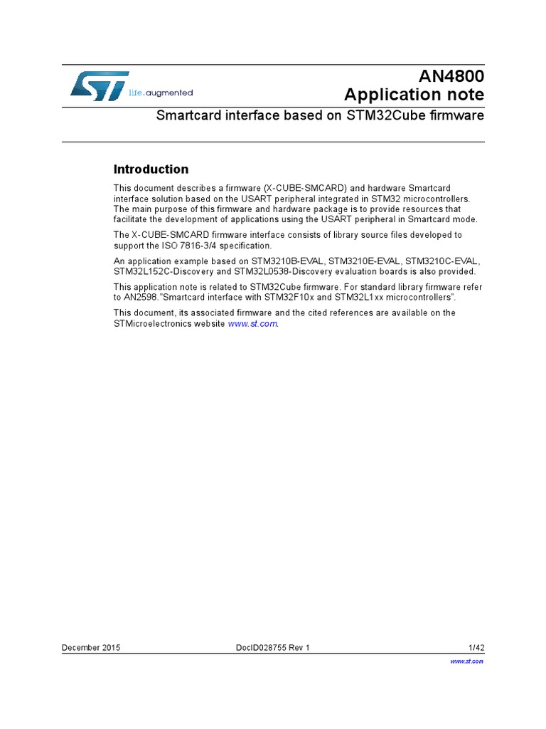 Stm32cube Firmware Pdf Areas Of Computer Science Information Technology
