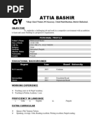 Fatima CV Example | PDF | Engineering | Teachers
