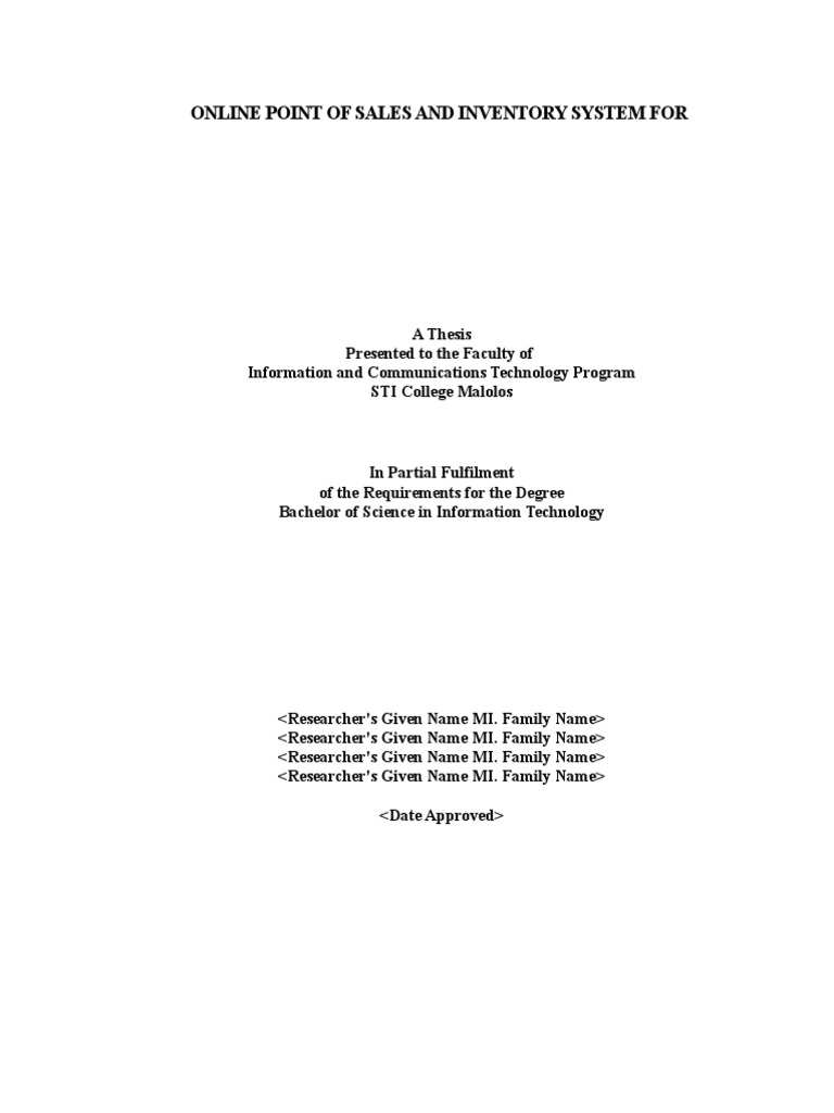 ITSPROJ Final Documentation Template-1 | PDF | Thesis | Paragraph