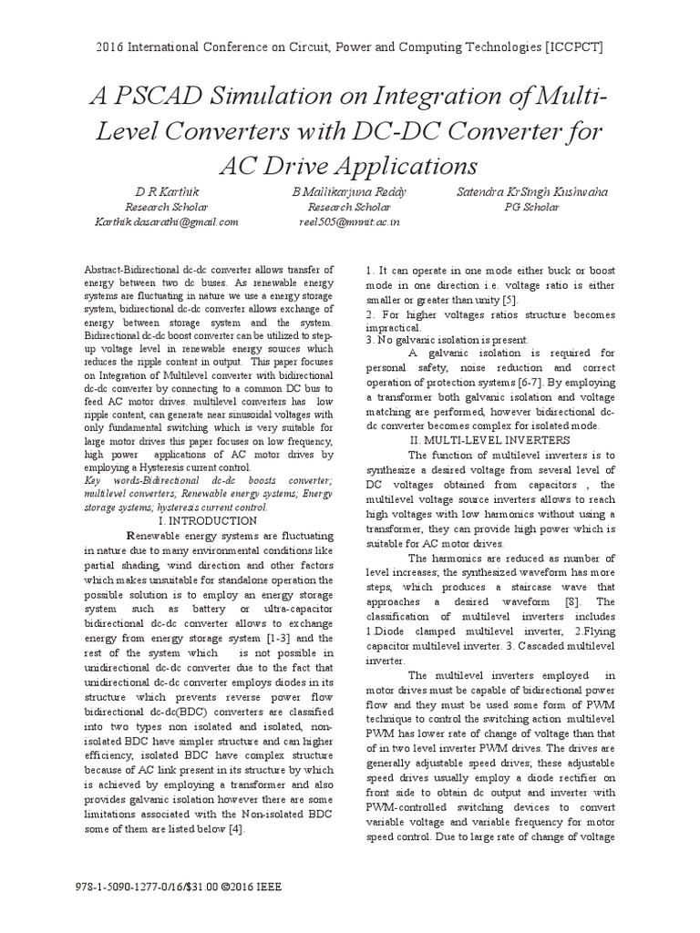 DC To DC Pscad Model | PDF | Power Inverter | Electronic Engineering