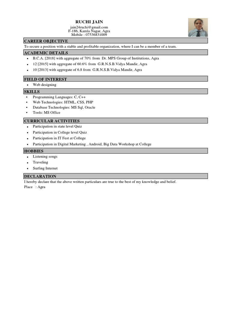 Ruchi Jain - Professional Resume - 01 | PDF