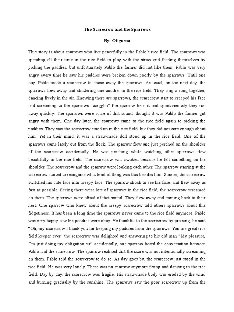The Scarecrow and The Sparrows By: Otigusna | PDF