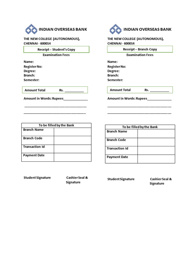Iob Challan Payment | PDF