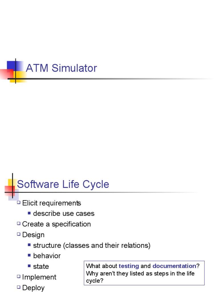 Atm Simulator | PDF | Automated Teller Machine | Personal ...