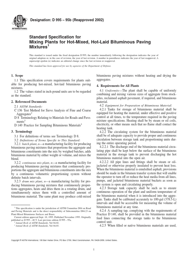 ASTM For Hot Mix | Download Free PDF | Asphalt | Road Surface