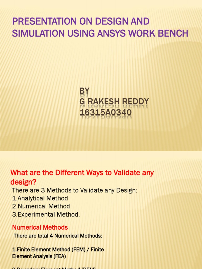 Design Validation & Simulation with ANSYS | PDF | Finite Element Method ...