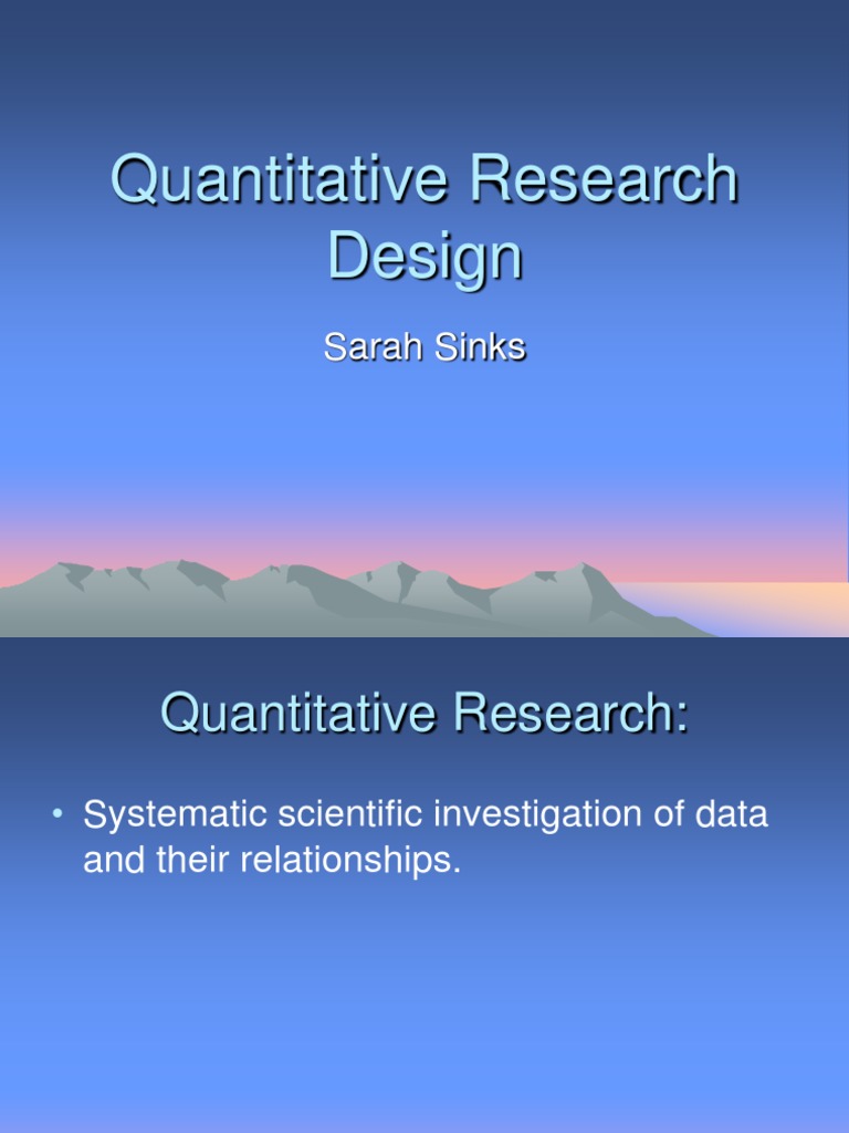 Quantitative Research Design | PDF | Quantitative Research ...