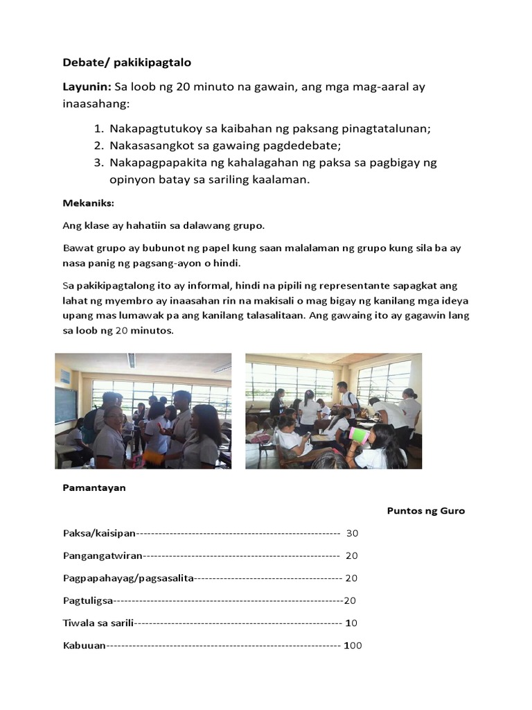 Rubriks Debate | PDF