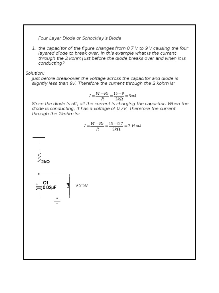 Four Layer Diode or Schockley | PDF | Diode | Semiconductor Devices